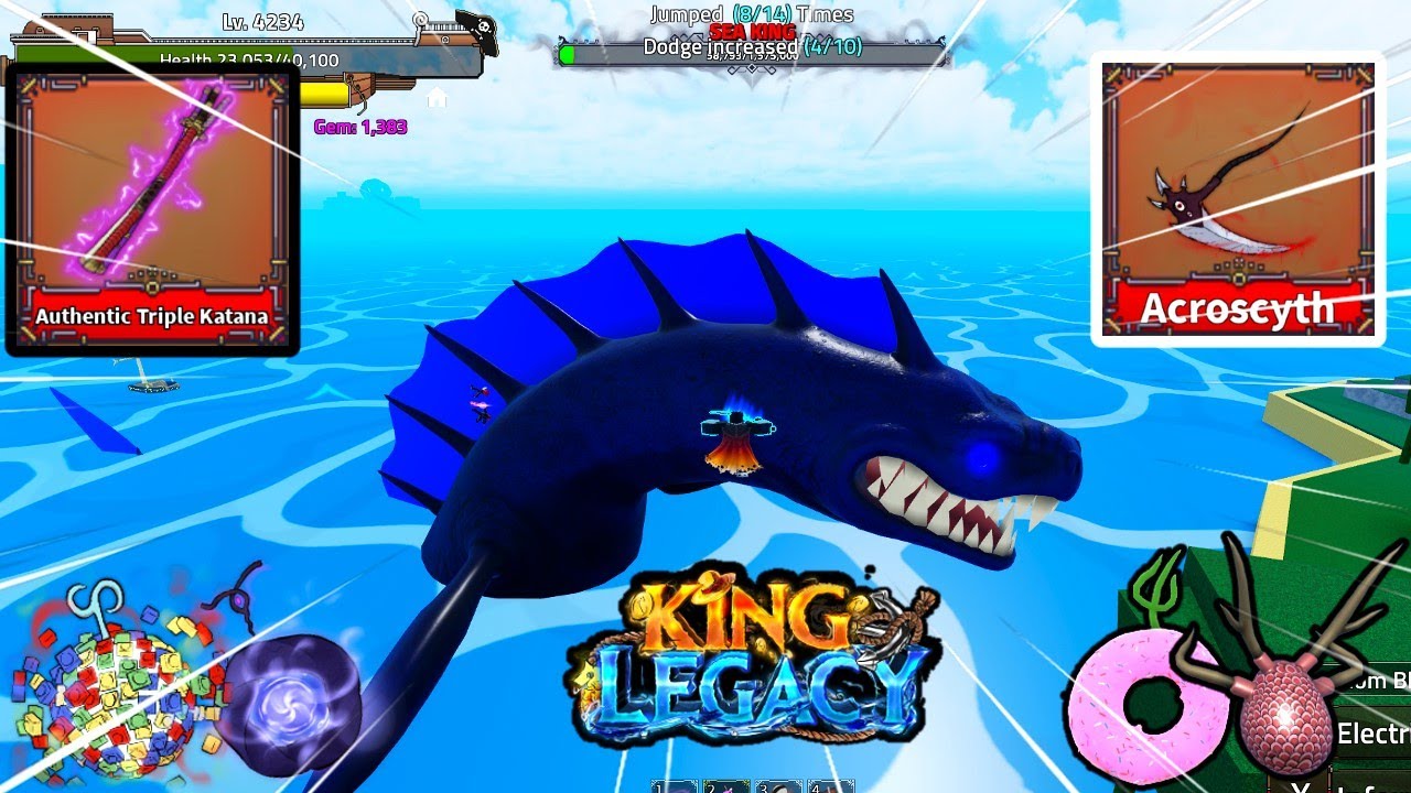 Killing Sea King With Fruits I Get From Sea Beast Part 3 (King Legacy ...