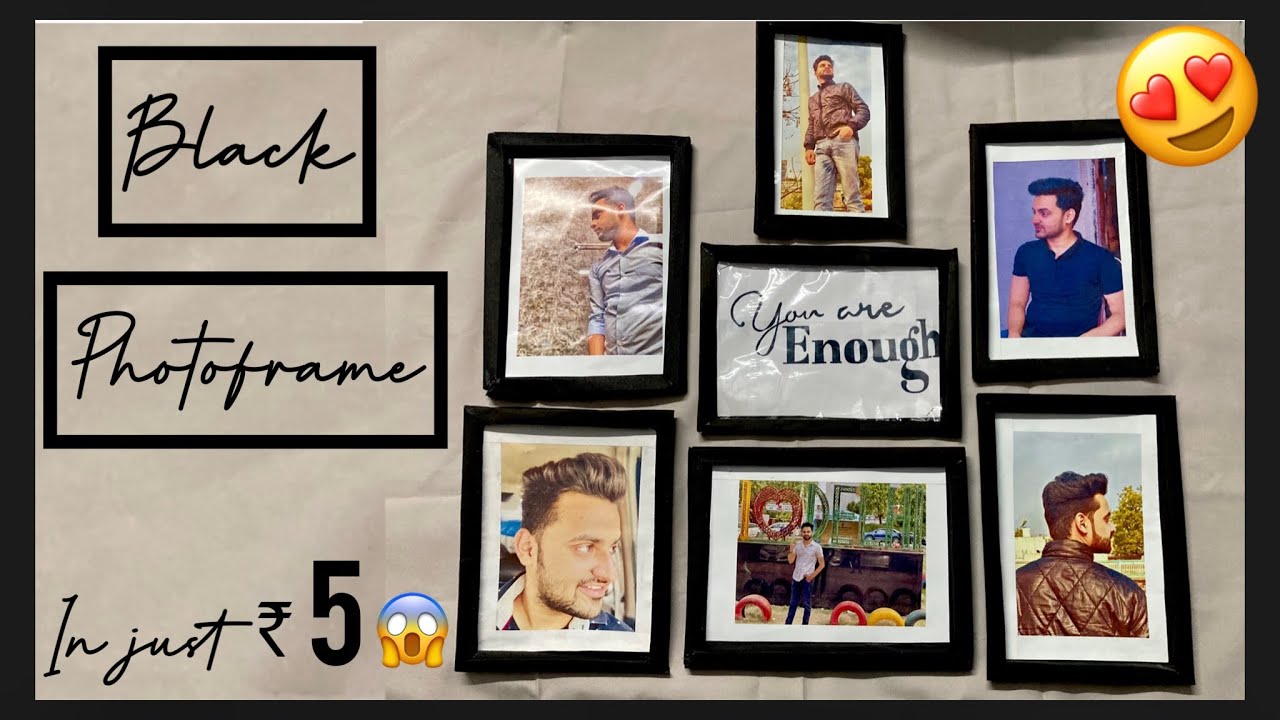 DIY photo frames|Modern black frames - YouTube