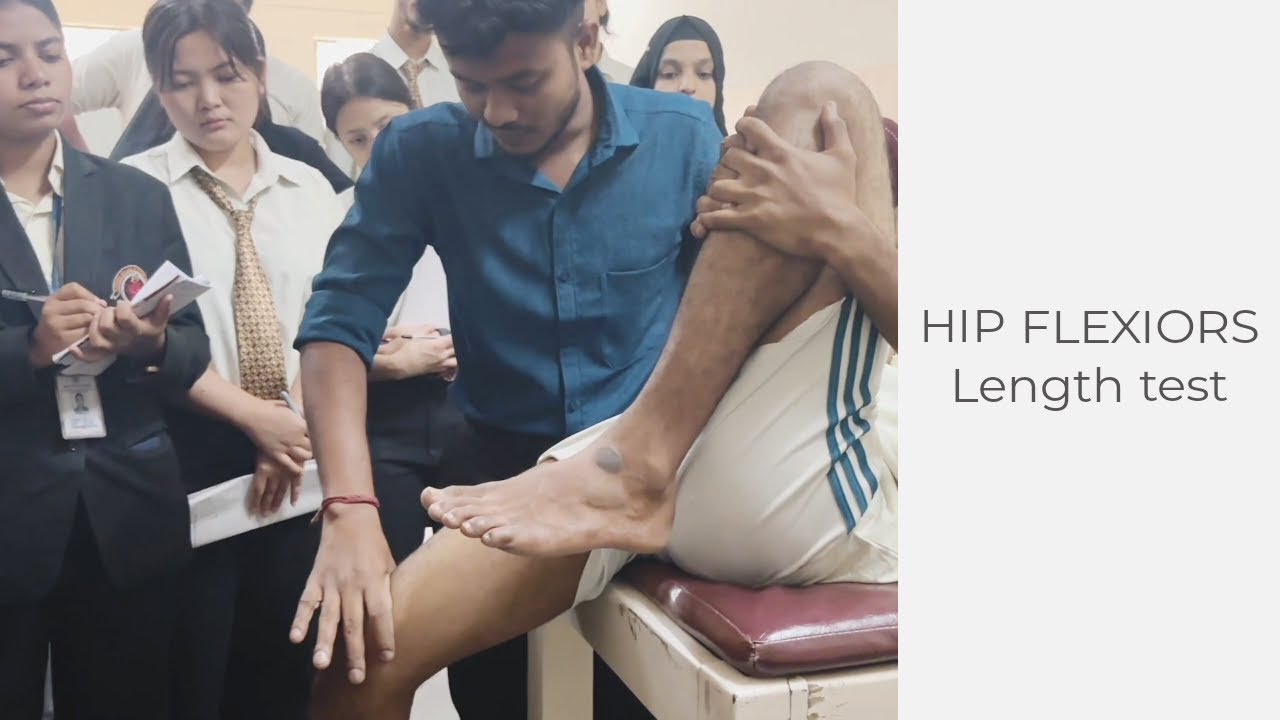 hip flexors length test, thomas test - YouTube