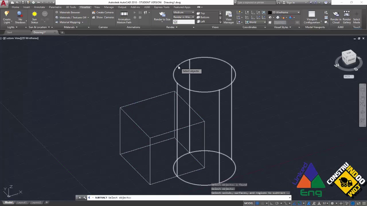 LinkedEng - Aula Cálculo de Volumes Simples no AutoCAD - YouTube