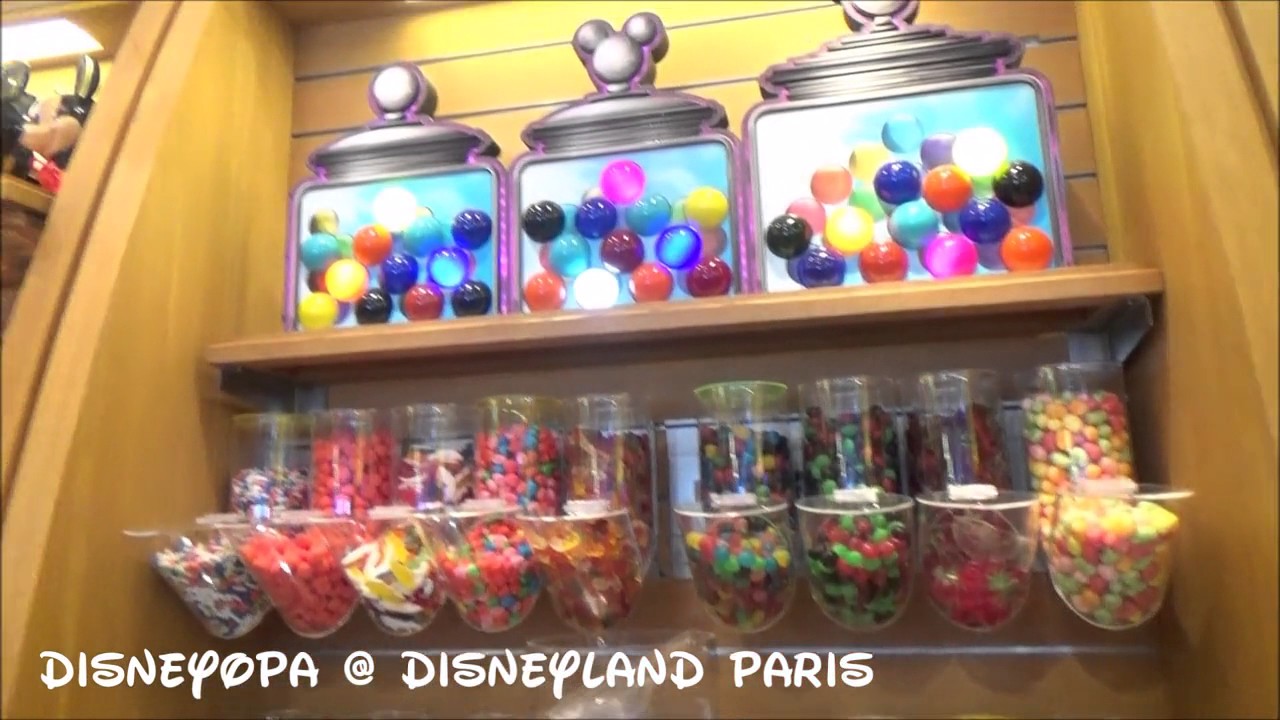 Disneyland Paris Disney Store Candy Corner Shop walkthrough 2017 ...
