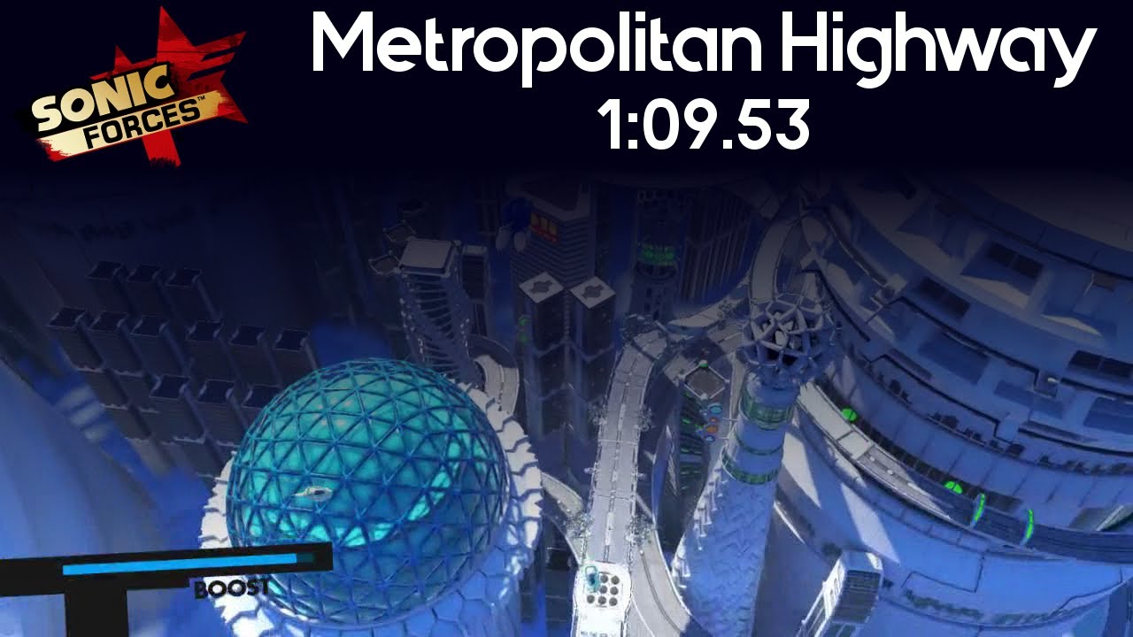 Sonic Forces - Metropolitan Highway Speedrun - 1:09.53 - YouTube