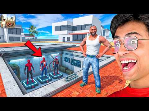 IBD3D Franklin Found SPIDER MAN SECRET BASE😱 INDIAN BIKE DRIVING 3D