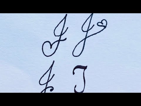 How to write J in style||Letter J in different styles||Cursive writing ...