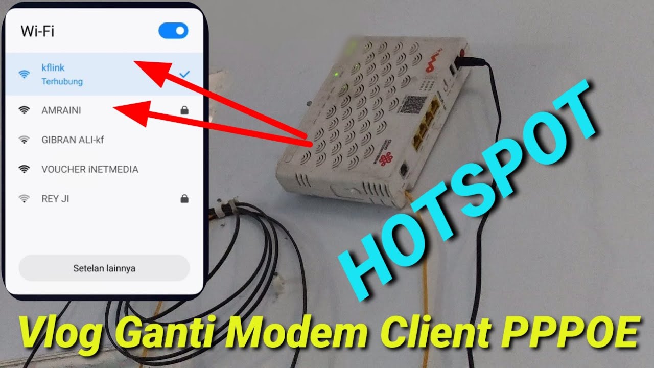 Setting ONU ZTE F460 Multi SSID PPPOE & HOTSPOT VLOG - YouTube