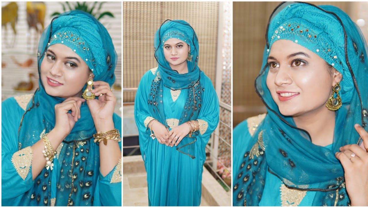 Unique Arabic Hijab Tutorial ♥️ AMBER NAZ OFFICIAL - YouTube