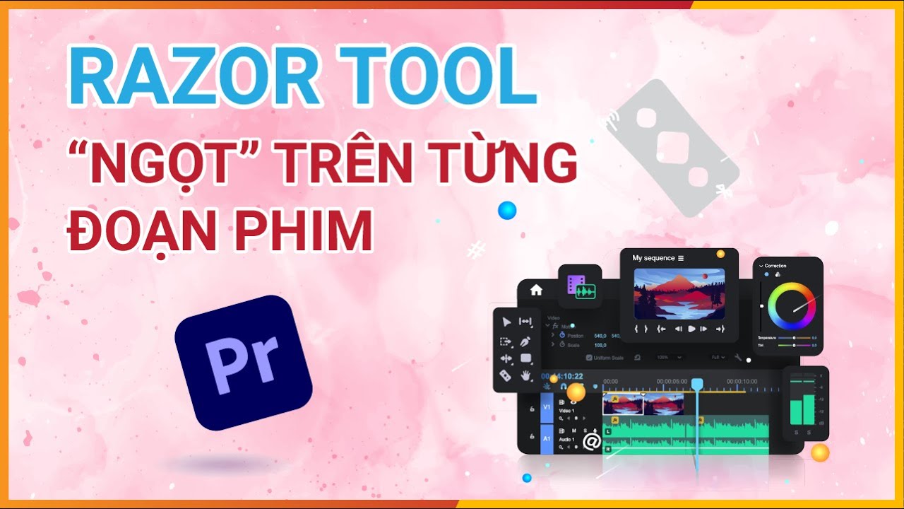 Bài 5. Công cụ Razor tool trong Premiere - YouTube