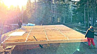 20 x 30 Simple Cabin Build | IT IS FINISHED! (Floor Framing for Off Grid Cabin ...