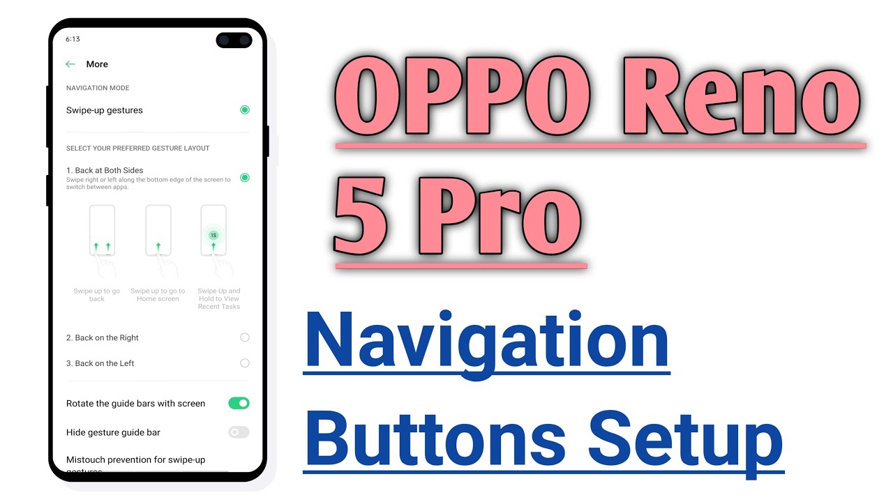 OPPO Reno 5 Pro How To Customize Navigation Buttons - YouTube
