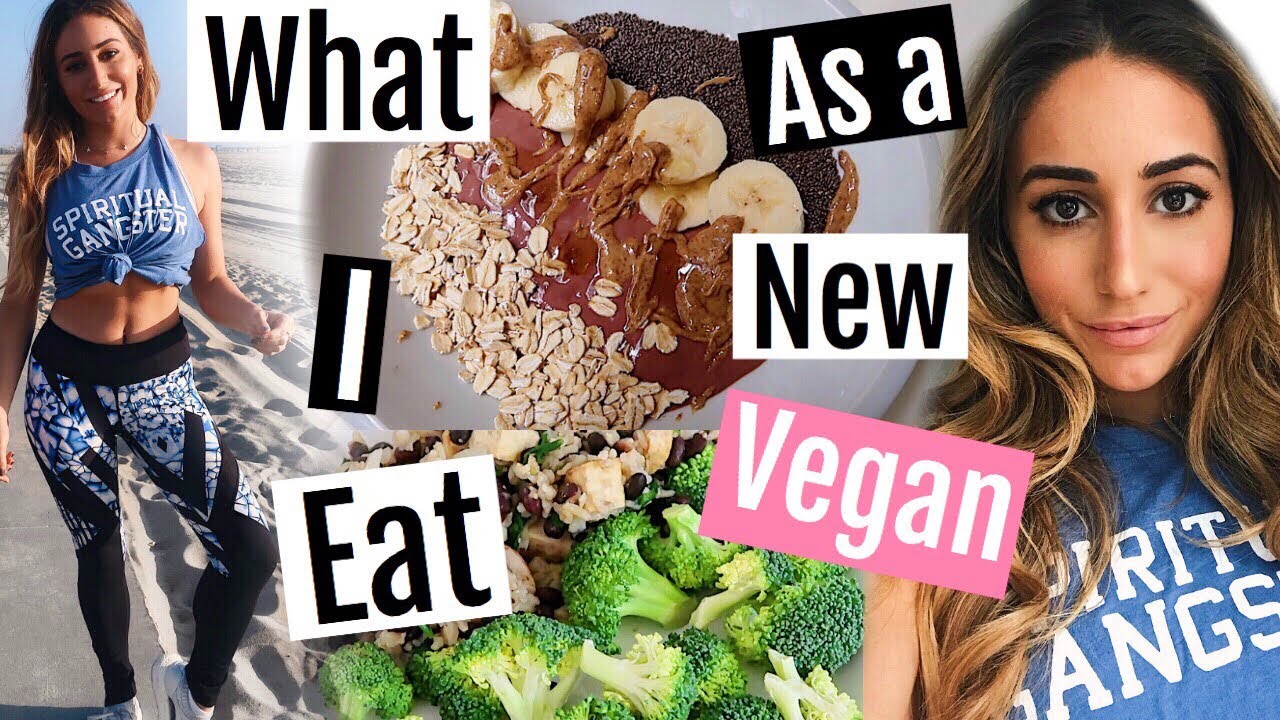 HEALTHY WHAT I EAT IN A DAY AS A NEW VEGAN //Easy meals on the go 2018 ...