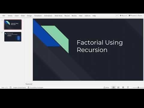Factorial Using Recursion - YouTube