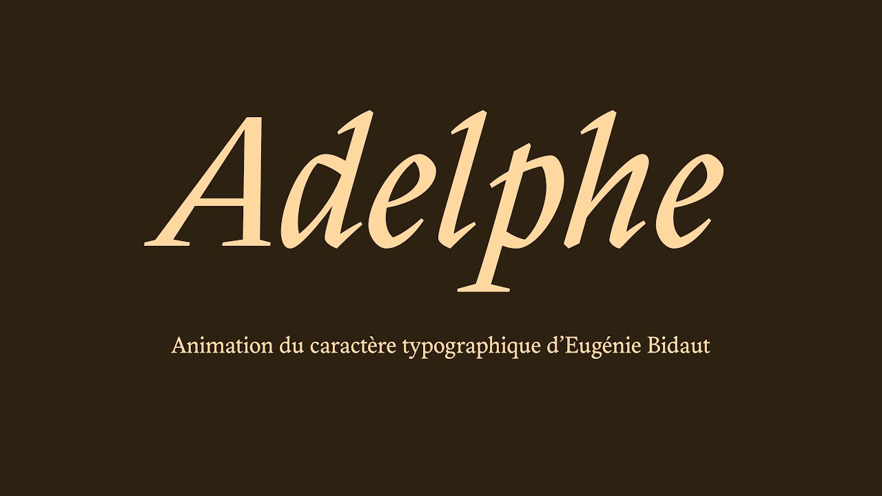 Adelphe - Animation typographique - YouTube