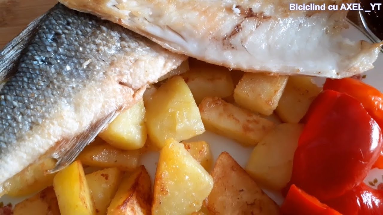 Fish and Chips - Sea Bass, boiled potatoes, Fish fingers Alaska Cod ...