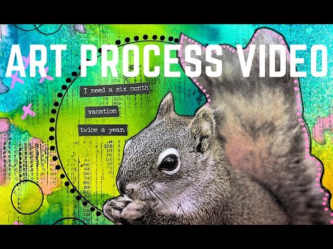 Art Process! "Six Month Squirrel" -- a Mixed Media Spread in my Art ...