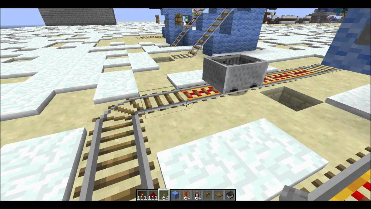 One Way Minecart Gate using Fence Gates - YouTube