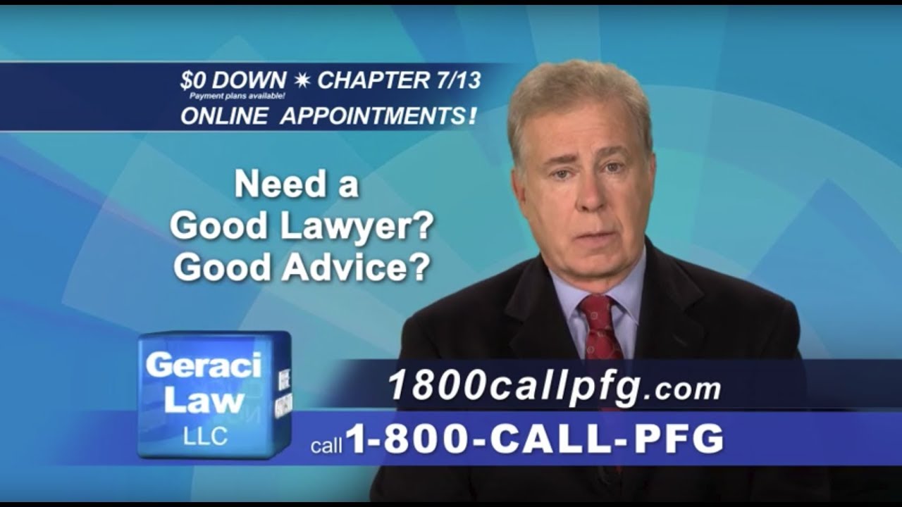 Bankruptcy Attorney Peter Francis Geraci - 1-800-CALL-PFG - YouTube