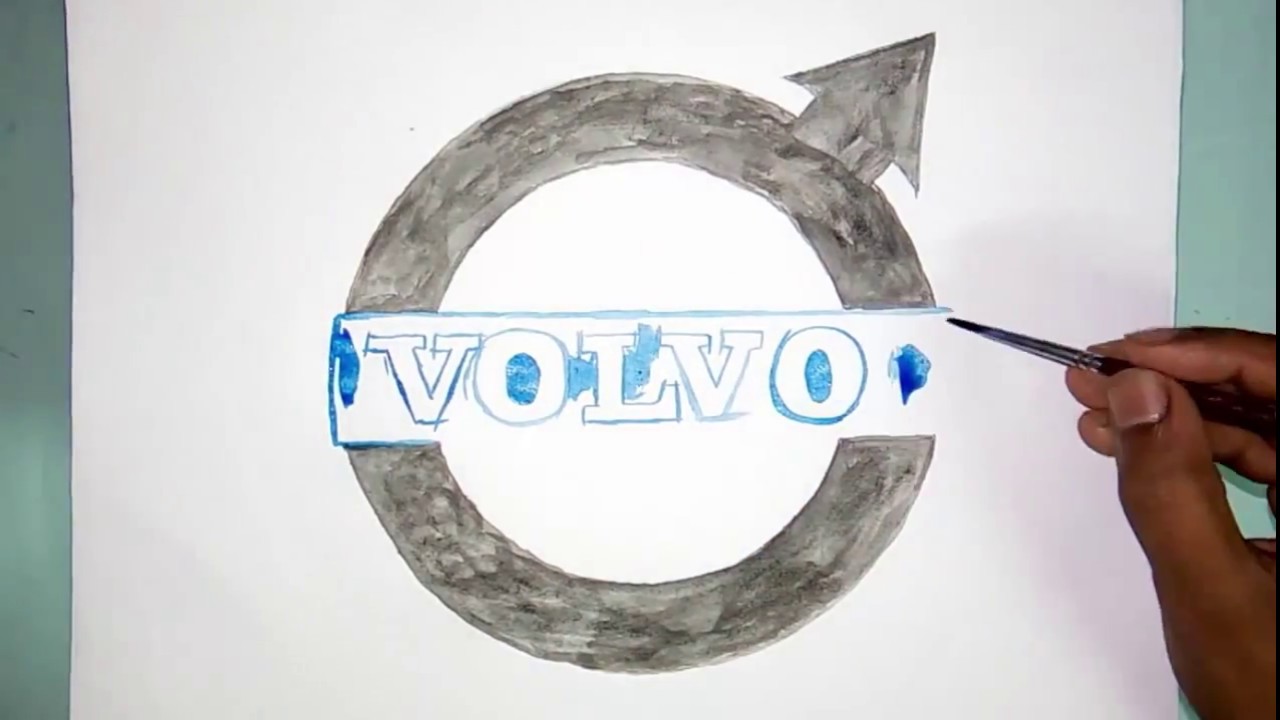 How to draw the volvo symbol (symbol drawing) - YouTube