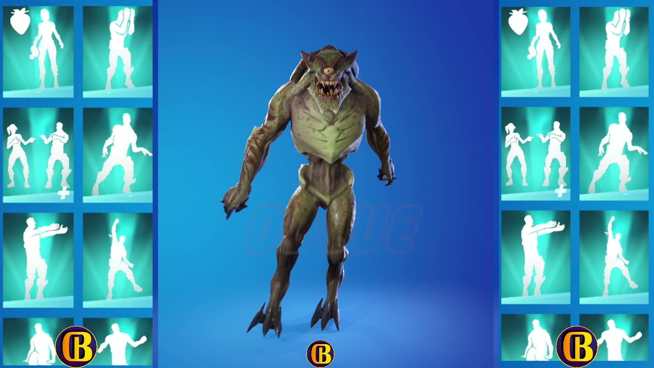 fortnite The Devourer Skin Showcase With Icon Series Dances & Emotes ...