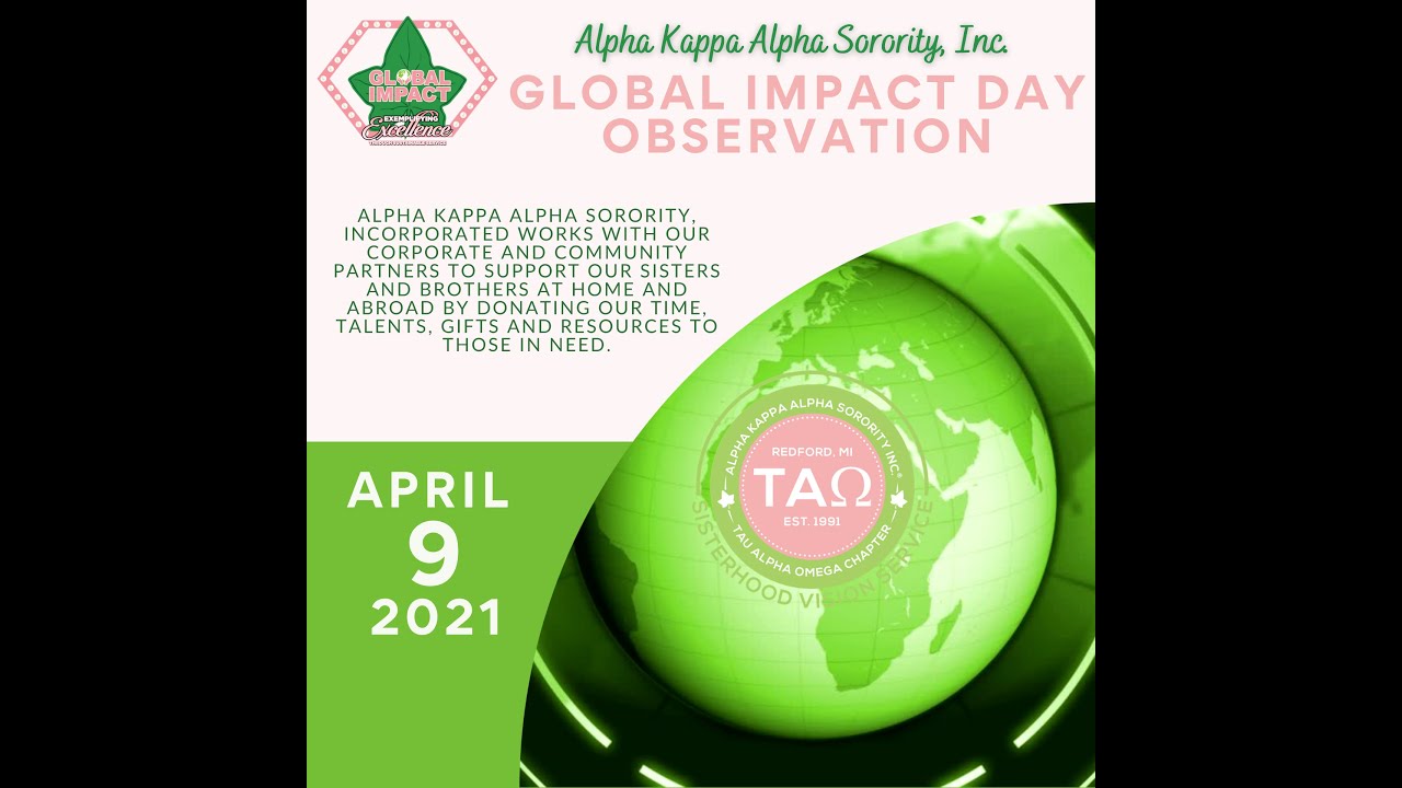 Tau Alpha Omega observes AKA Global Impact Day April 9th, 2021. - YouTube
