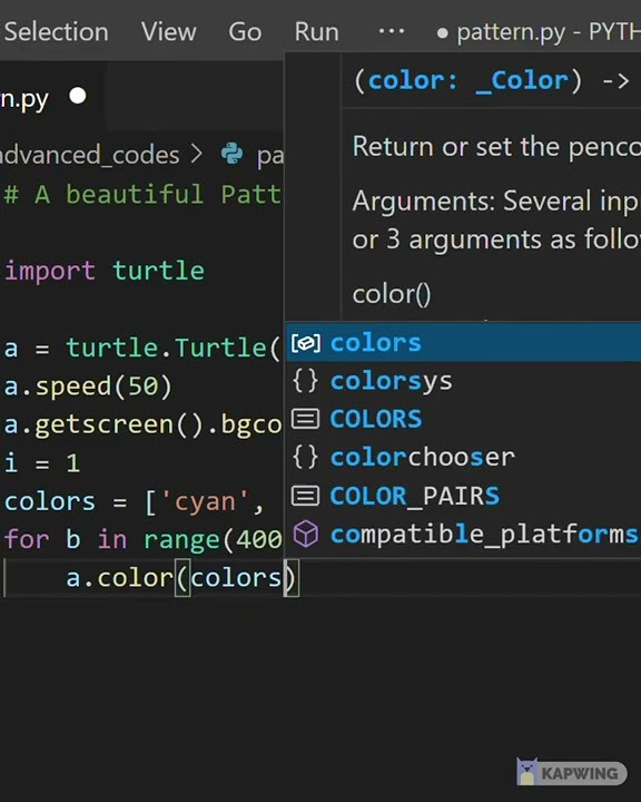 A Beautiful Pattern Using Turtle Module In Python Tigercodes Shorts Coding Python