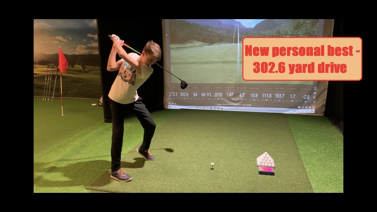 Personal long drive record - 13 year old golfer - 302.6 yards total ...