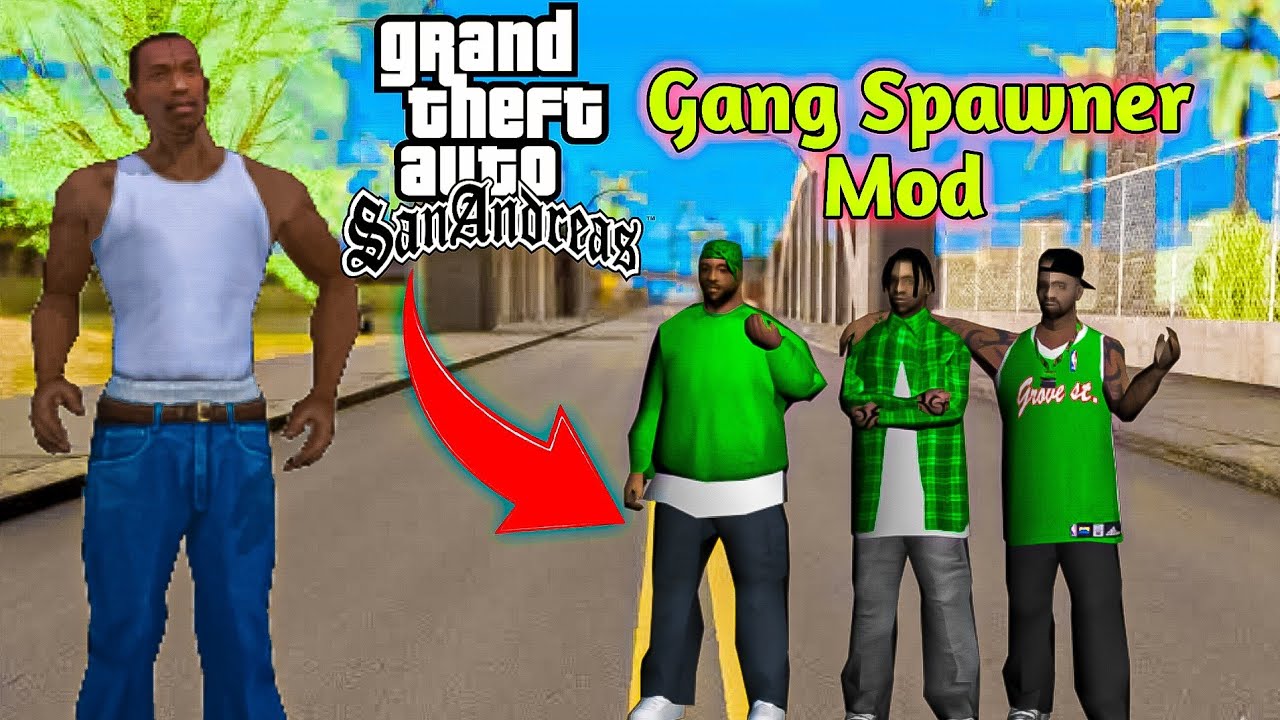 GTA San Andreas Gang Spawn Cheat Code | How Install Gang Spawner Mod In GTA SA - YouTube