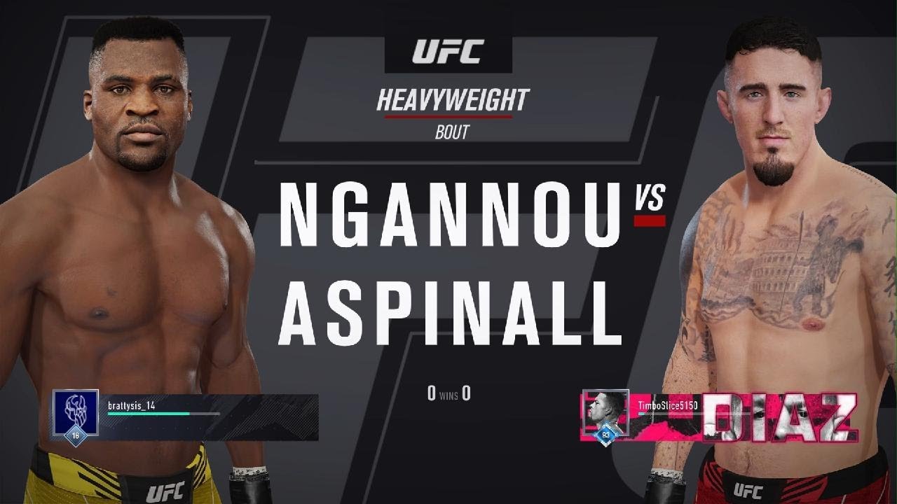 UFC 4 - Francis Ngannou vs Tom Aspinall - YouTube