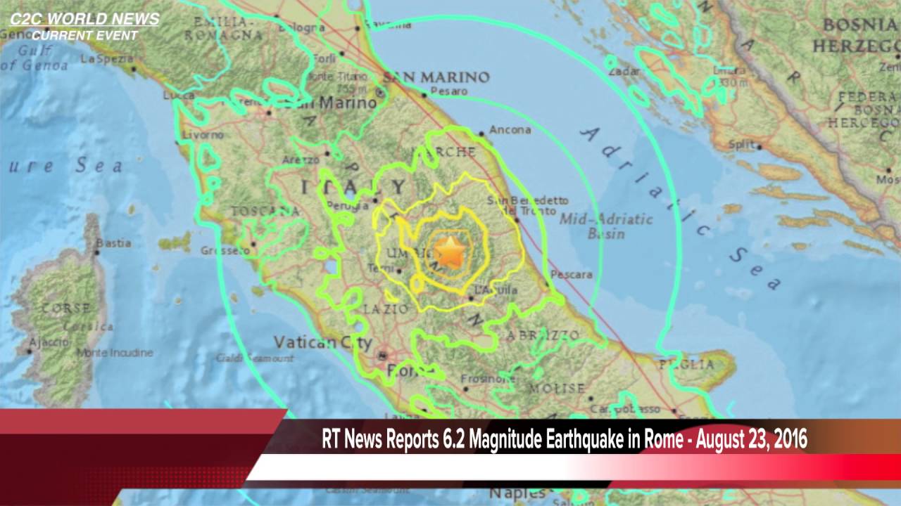 6.2 Earthquake Strikes Rome - 08/23/16 - YouTube