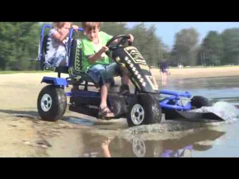 Electric Pedal Go Kart in water - YouTube