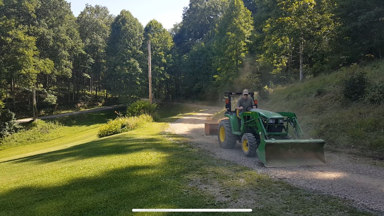 Back-Dragging & Box Blade Work Maintenance on our Gravel Driveway - YouTube