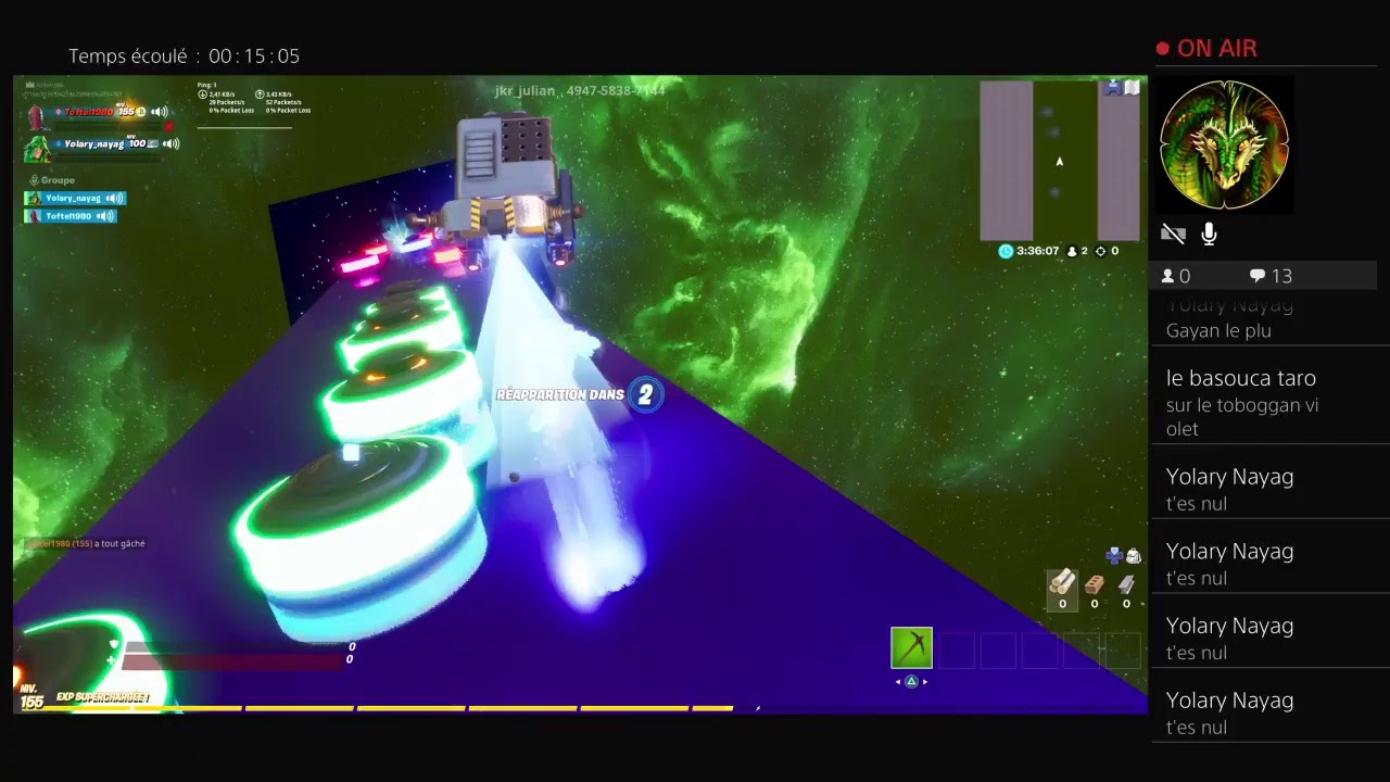 Live fornite mode créatif slide & dodge 2.0 (feat Yolary nayag) - YouTube