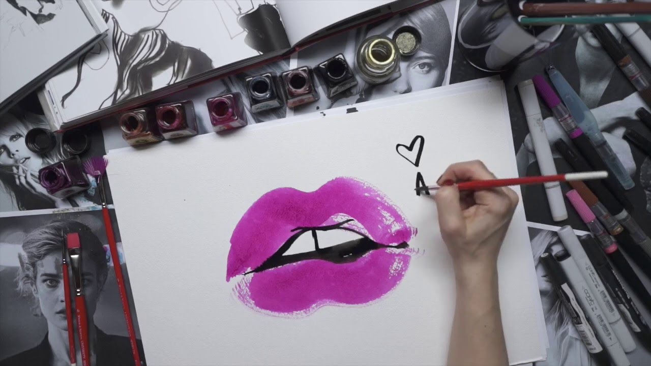 Tutorial “How to draw lips” - YouTube