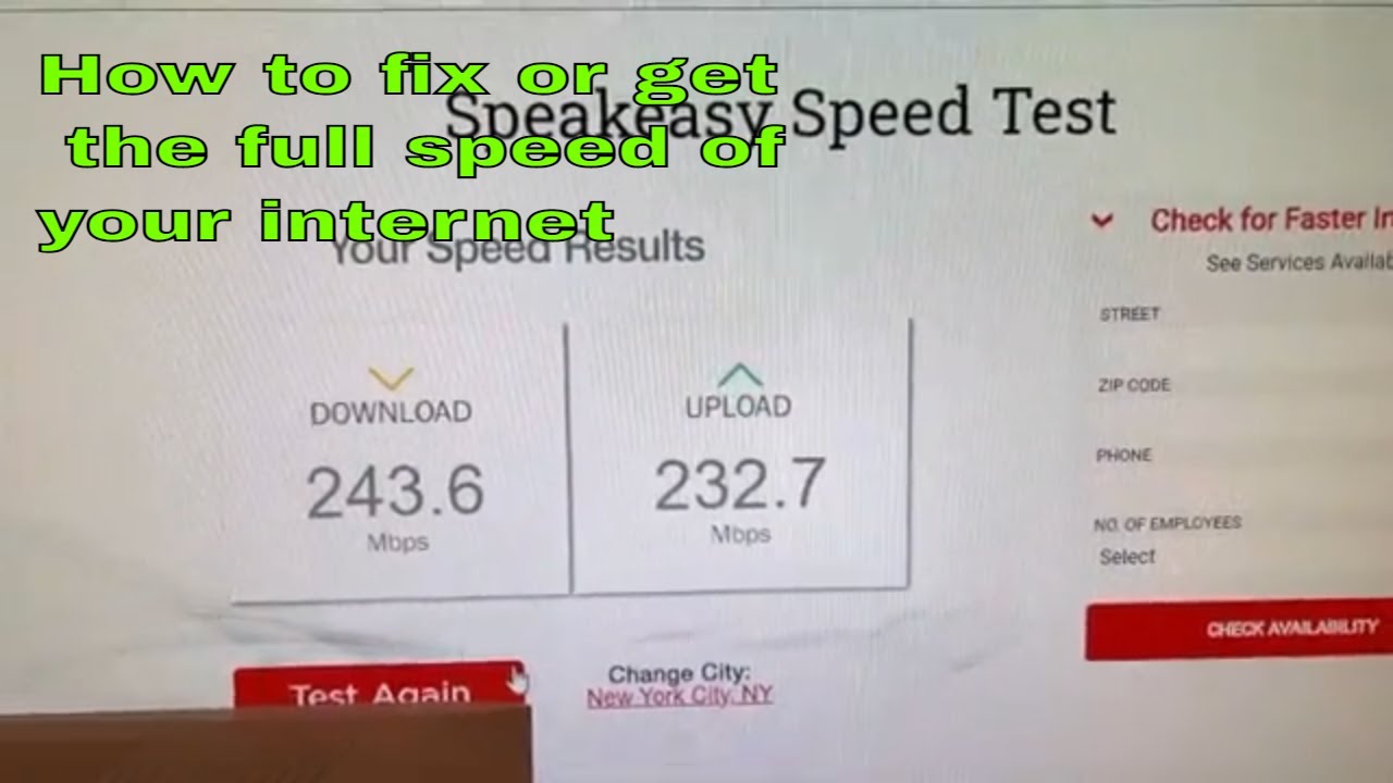 How to fix my ISP speed - YouTube
