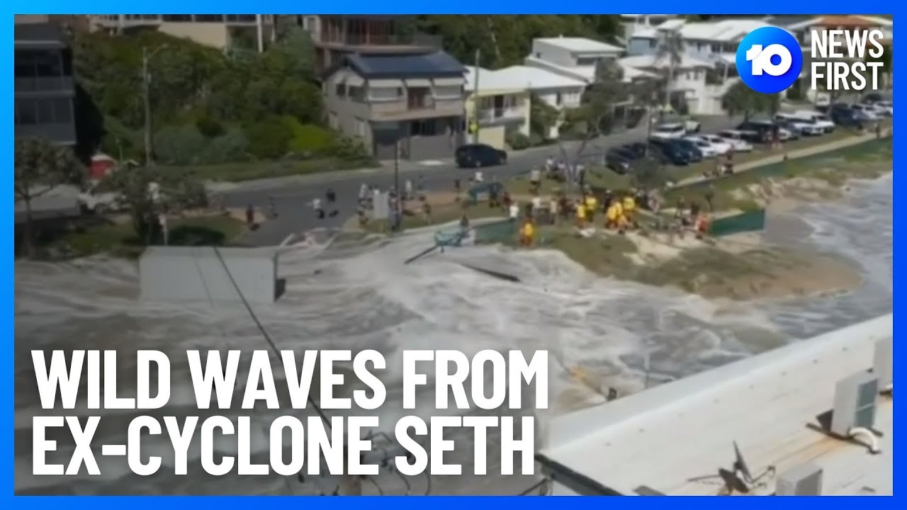 Ex-Tropical Cyclone Seth Hits Beaches | 10 News First - YouTube