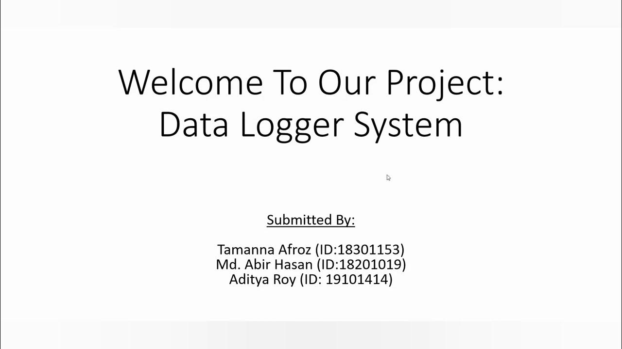 Data Logger System (BRACU CSE360 - Computer Interfacing Project) - YouTube