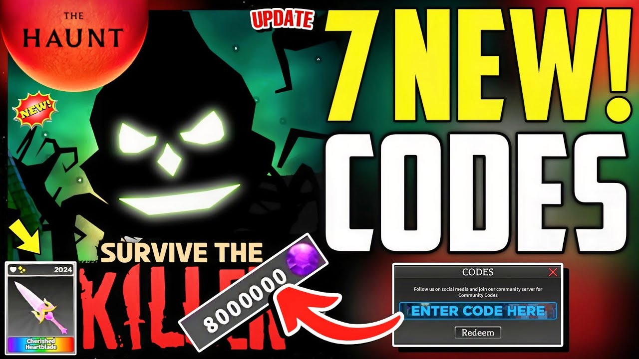⚠️NOVEMBER!🔪CODES⚠️SURVIVE THE KILLER ROBLOX CODES 2024 - SURVIVE THE ...