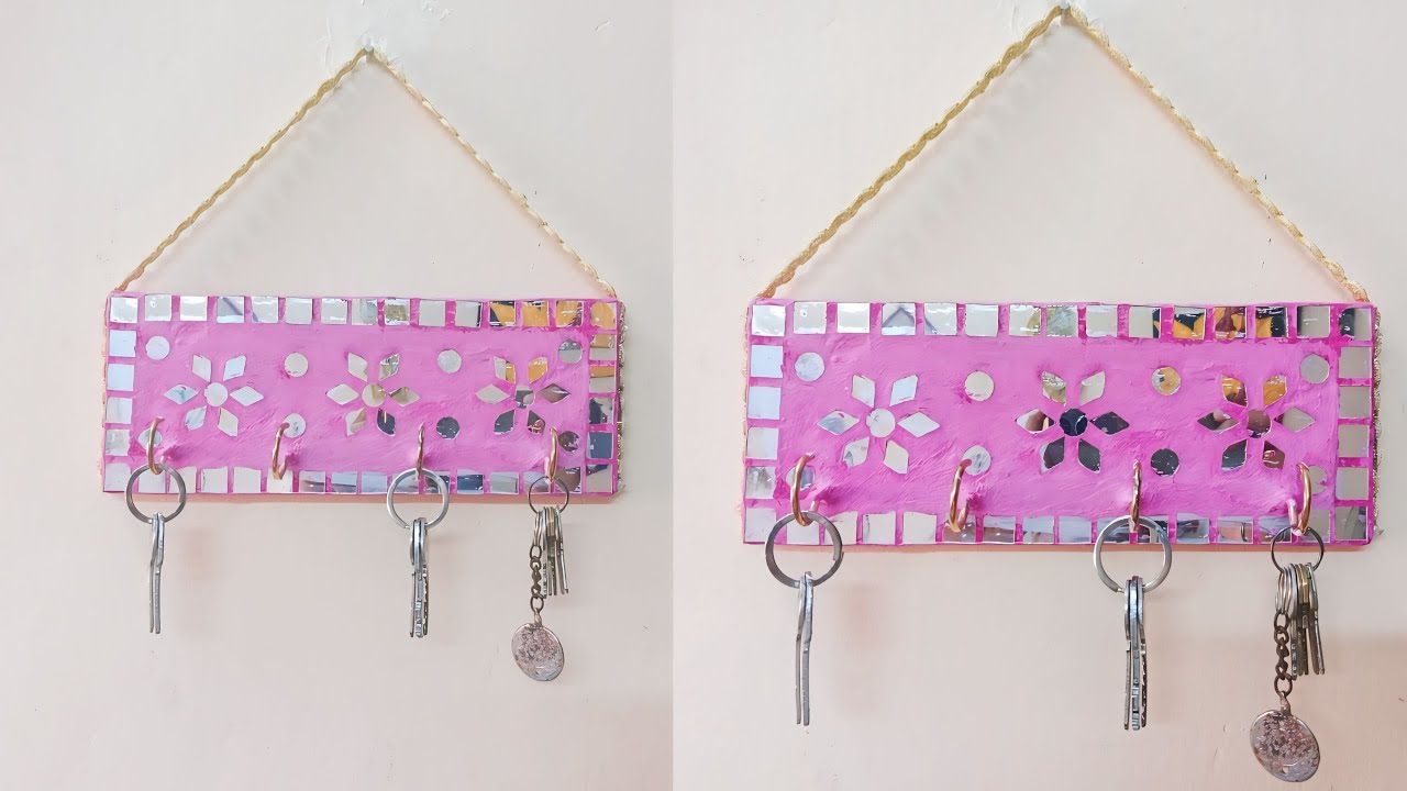 Diy Mosaic Key Stand for Beginners // Unique Key stand making with ...