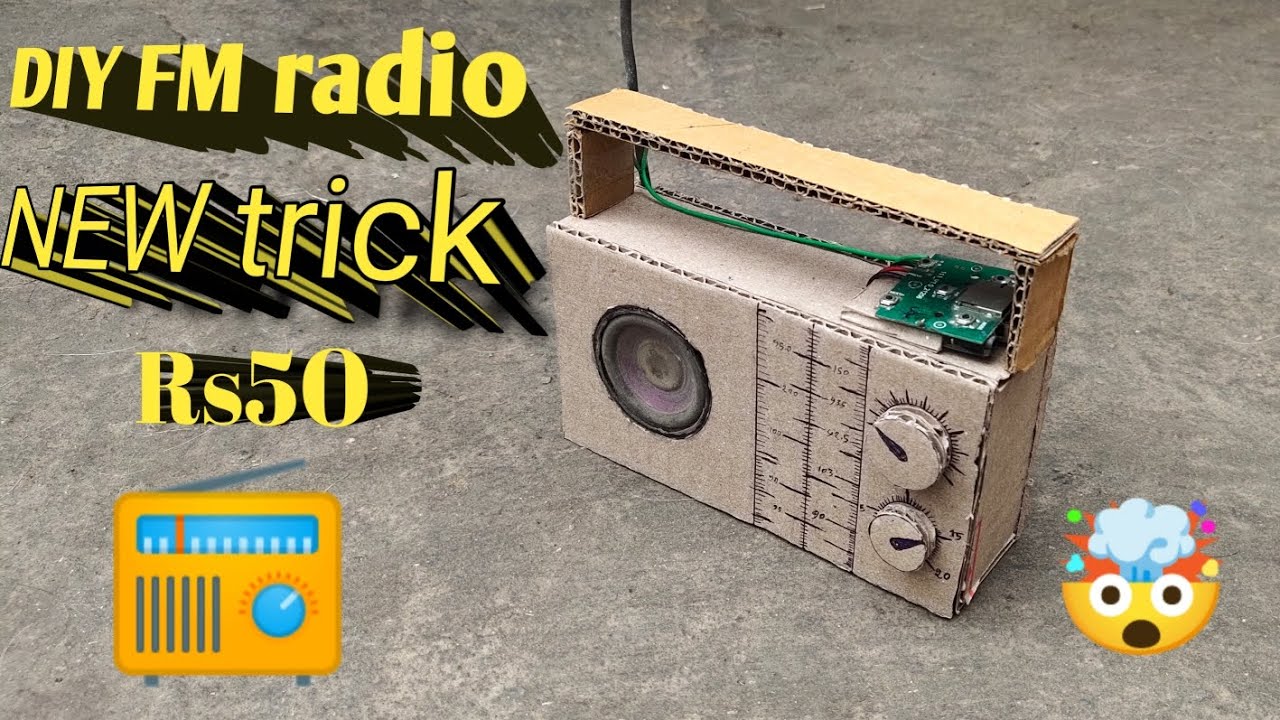 how to make cardboard ka||FM radio📻📻 - YouTube
