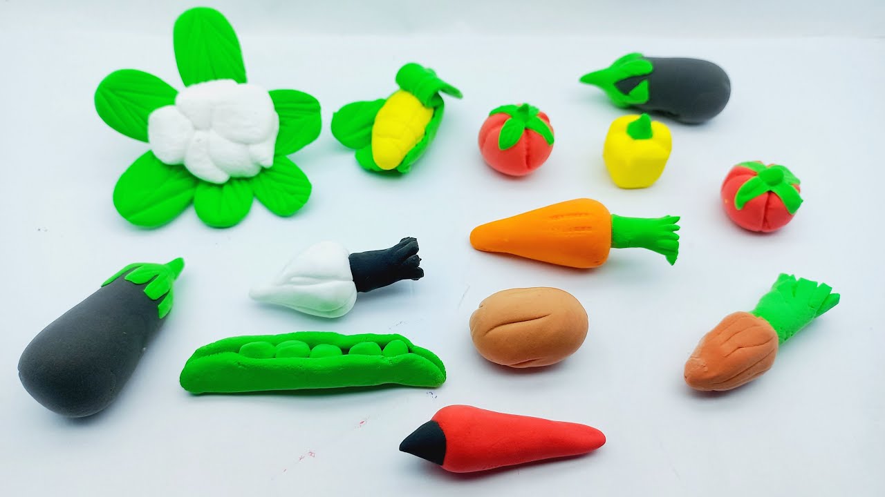 Polymer clay vegetables | how to make clay miniature vegetables | mini ...
