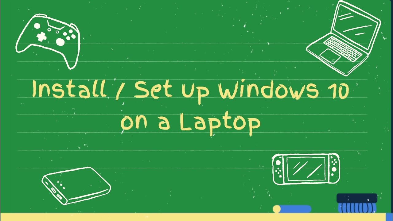 Install / set up windows 10 on a laptop - YouTube
