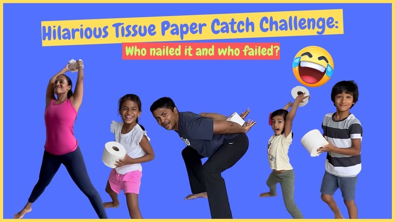 Hilarious Family Tissue Paper Challenge - Who's Got the Best Catch ...