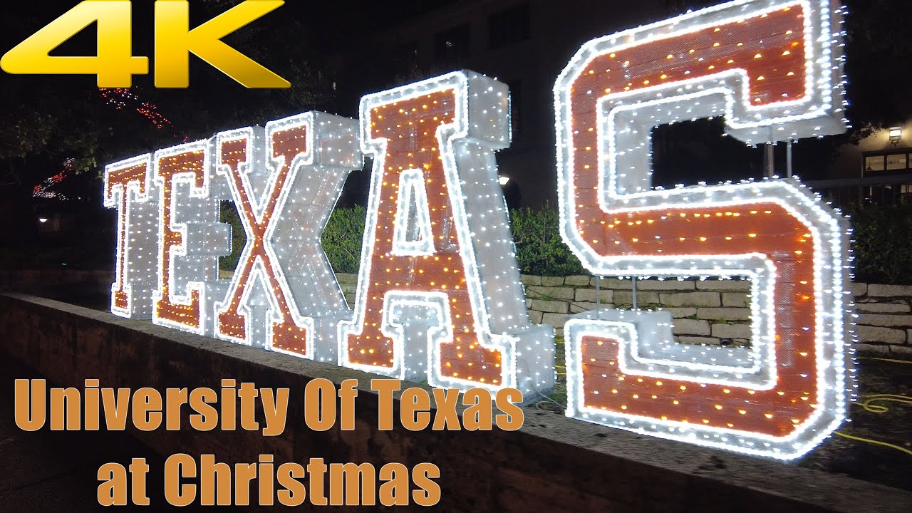 University of Texas Austin at Christmas POV 4k Walking Video - YouTube