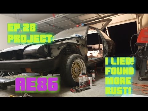 Ep28 PROJECT: AE86 I Lied! In depth rust repair. Paint color? - YouTube