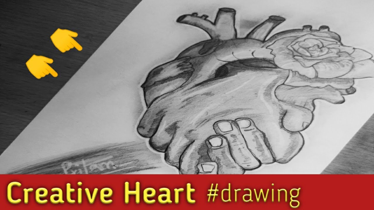 Creative Heart Drawing #creativedrawing - YouTube