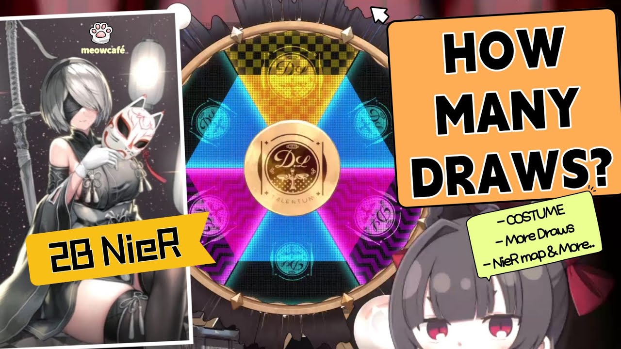NIKKE x NieR Collab 2B Gacha Costume, More Draws, OUCH - YouTube