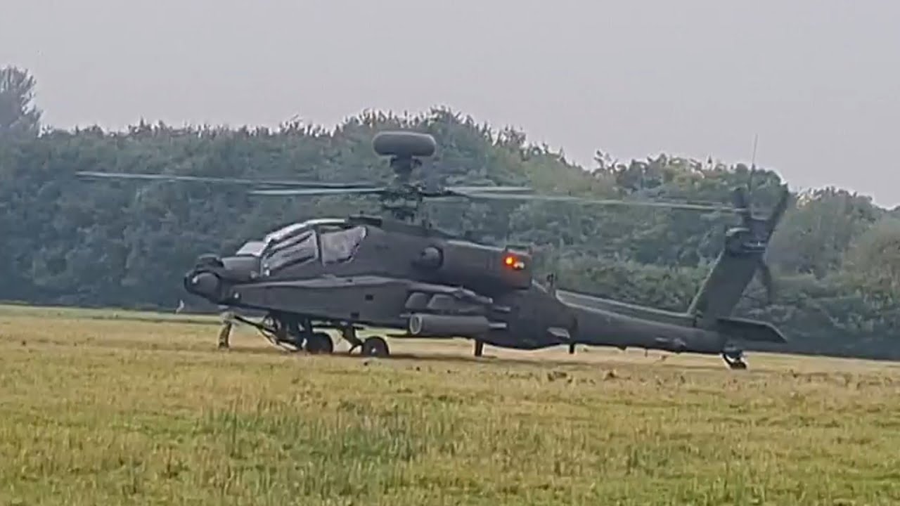 AH-64E Apache | Full Startup, Takeoff & Landing - YouTube