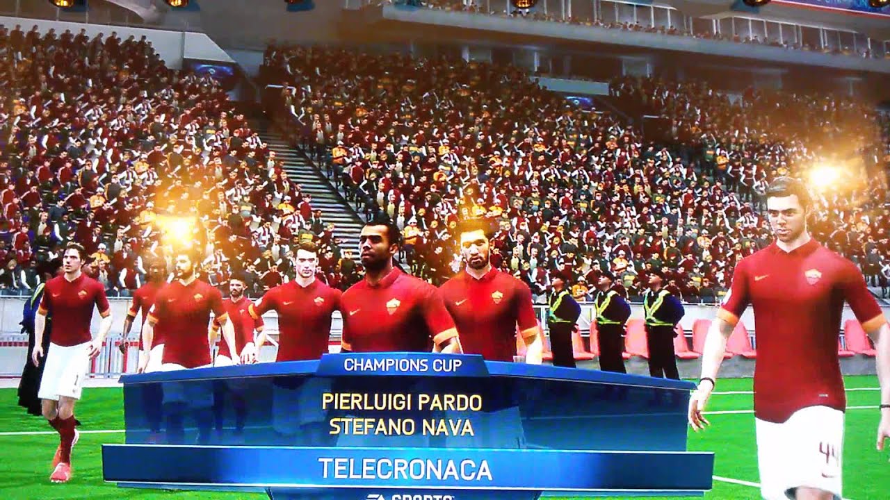 FIFA 15-Carriera Roma Finale Champions prepartita - YouTube