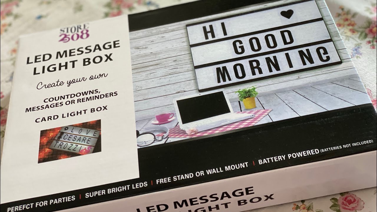 LED message light box unboxing || cinematic LED light box - YouTube