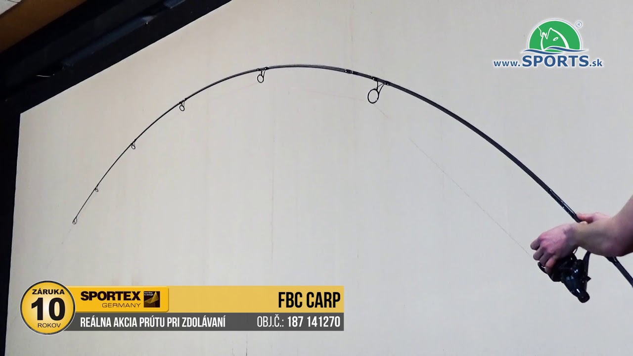 TEST akcie kaprárskeho prútu SPORTEX FBC Carp (obj. č. 187 141270 ...