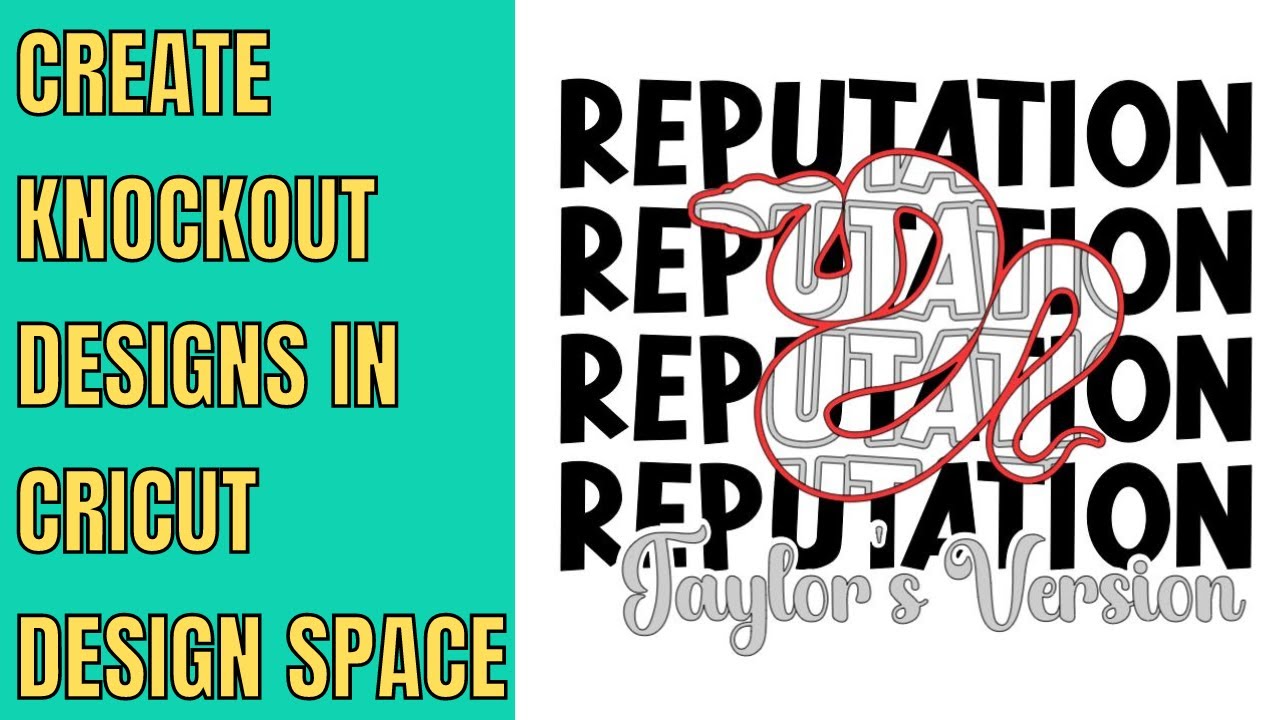 Easy way to do a knockout design with Cricut Design Space - YouTube